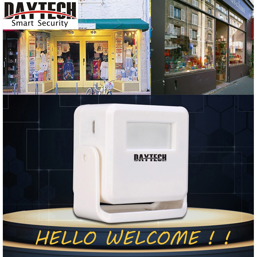 Daytech Battery Doorbell Motion Sensor Hello Welcome Sensing Chime Door ...