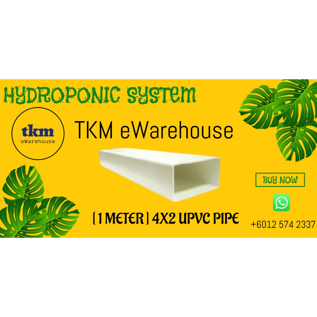 [1.0 METER] Hydroponic Pipe / Fertigasi Hidroponik / Aquaponics / PVC ...