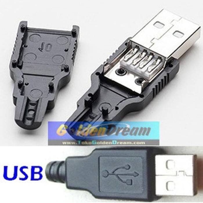 Blank male type USB socket - USB socket connector male plug / choke ...