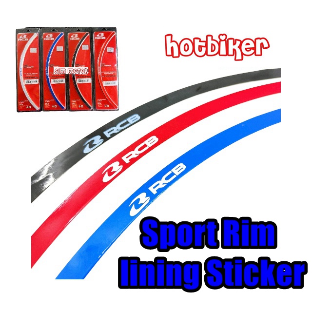 Sport Rim lining Sticker "RACING BOY RCB" (sesuai utk ring 14" - 18 ...