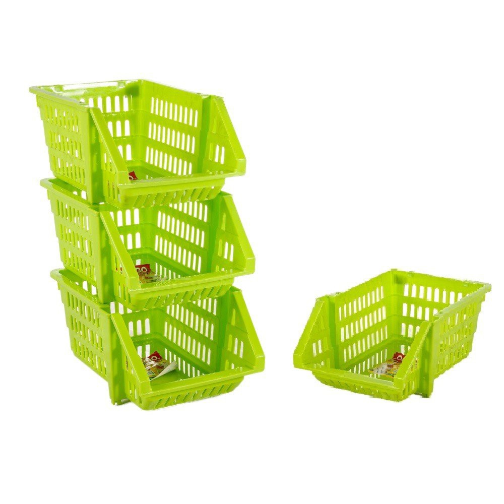 [READY STOCK]Tray Toyogo Stackable Visual Basket Tray Set of 4 Bakul ...
