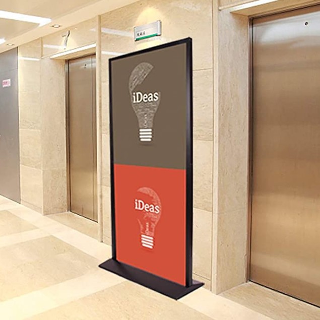 Vertical Floor Standing Advertising Poster Display Stand Door-Type ...