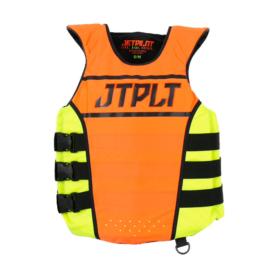 Jetpilot RX Side Entry Nylon Life Vest Jacket PFD ISO 50N Orange/Yellow ...