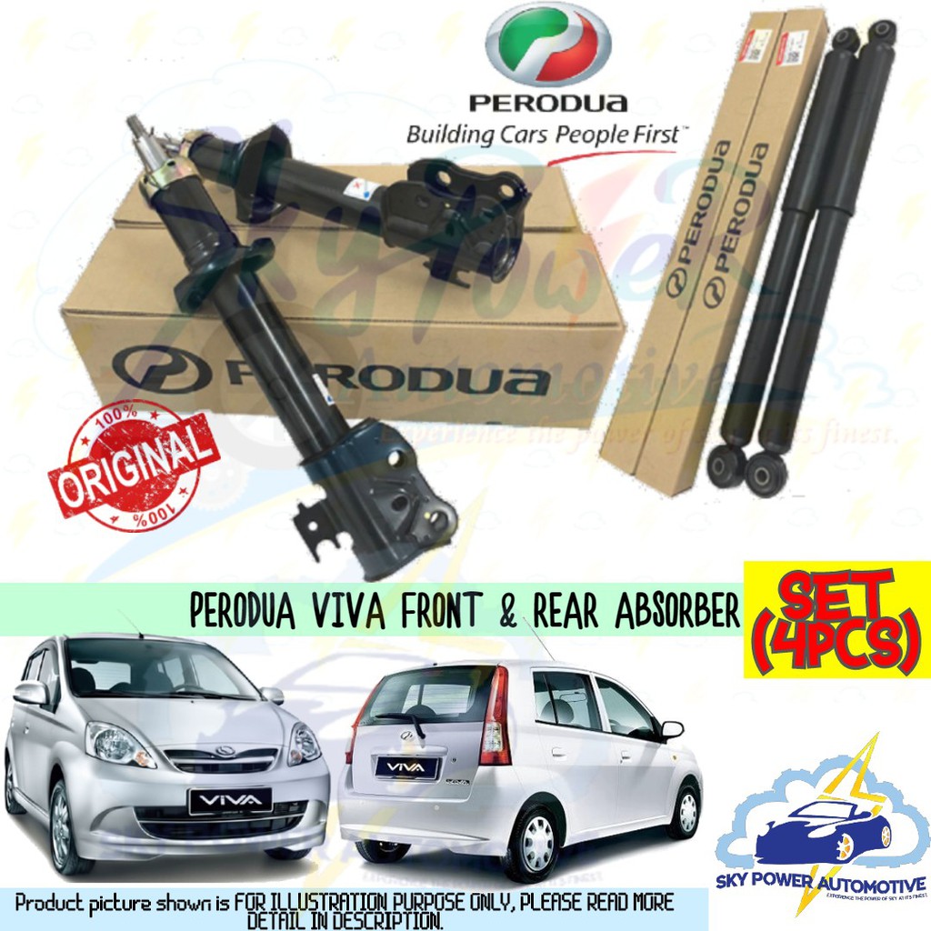 PERODUA VIVA (D18D/D49G) 100% ORIGINAL SHOCK ABSORBER (FRONT 2PCS ...