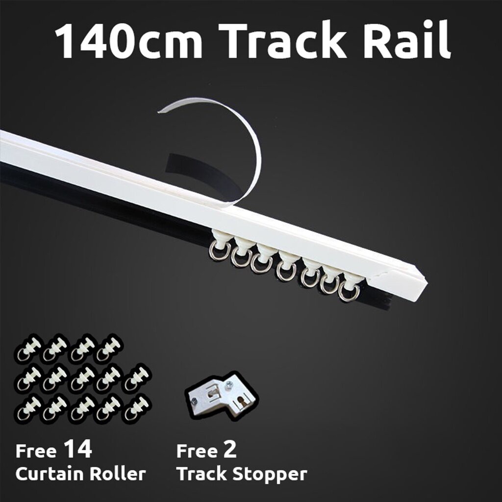 Self Adhesive Curtain Rail Track Strong Adhesive Punch Free Door Curtains Cabinet Curtains Bay ...