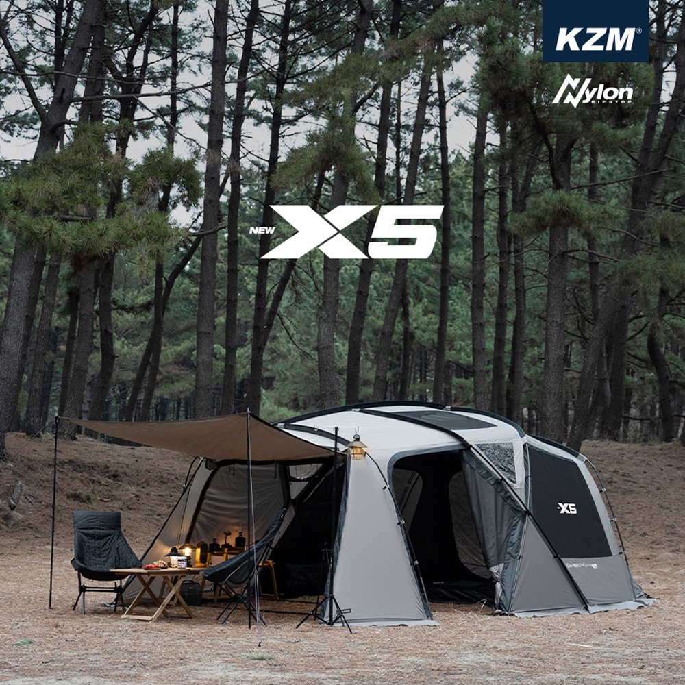 KZM NEW X-5 Tent - Outdoor Tent Khemah Camping 4-5 Person Tent | Shopee ...