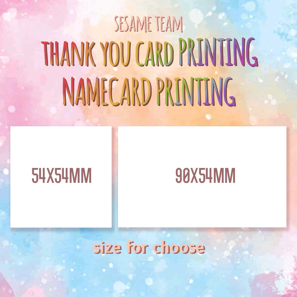 100pcs Customize Custom Thank You Card Business Card Name Card Printing ...