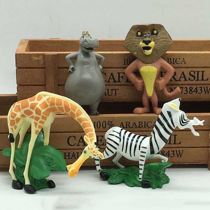 Madagascar Action Movie Figures Mini And Cute Toys For Kids Safe Pvc ...