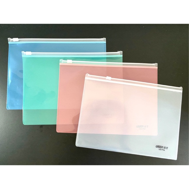Zip File Transparent Size A4/A5 Document Bag/Management File/Report ...