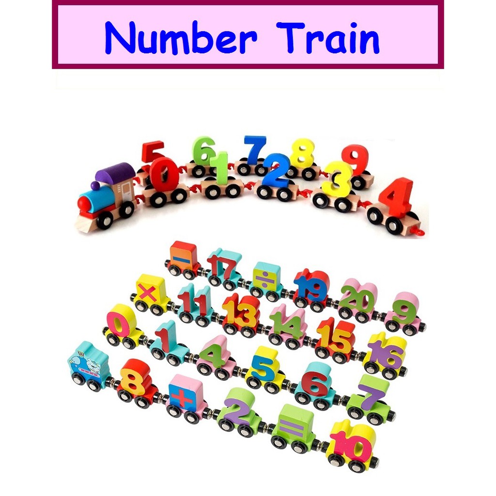 Wooden Train Track {Number Train} Railway Accessories Bridge Compatible ...