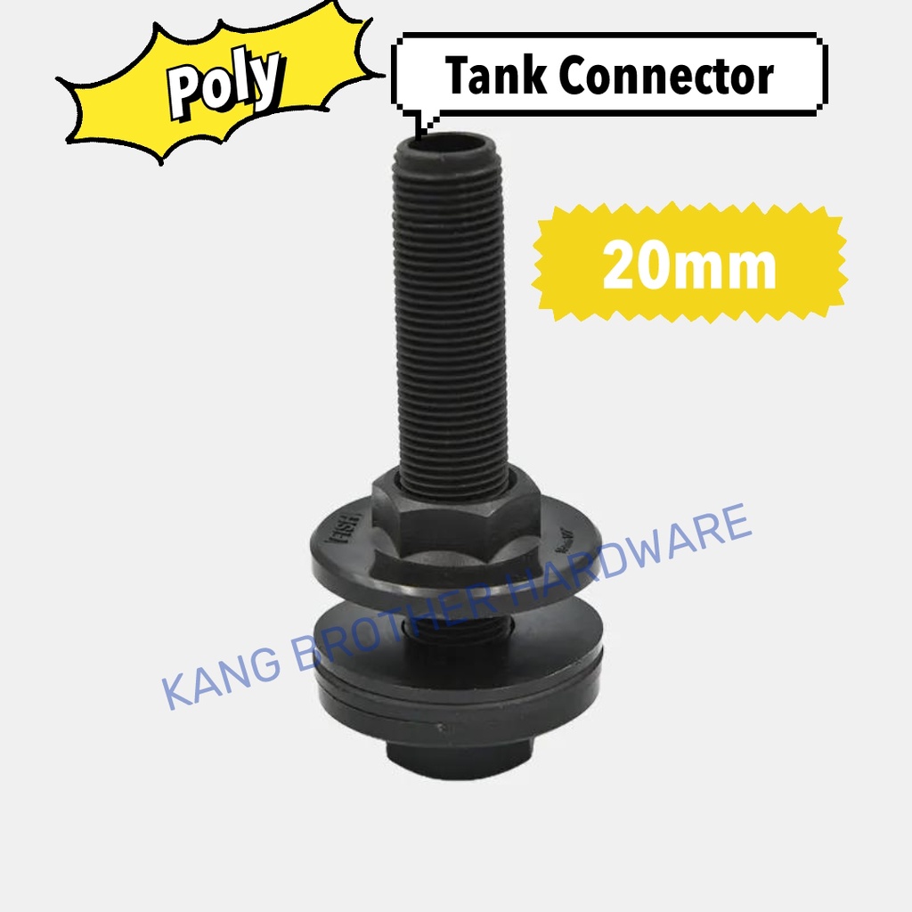 Polypipe HDPE Fitting Tank Connector 20mm HDPE Poly Pipe Pipe Fitting ...