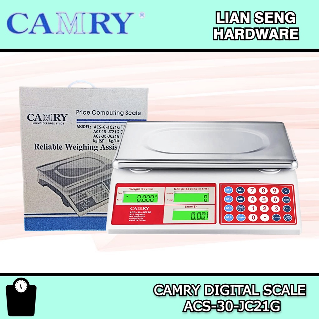 CAMRY DIGITAL SCALE ACS-30-JC21G | Shopee Malaysia