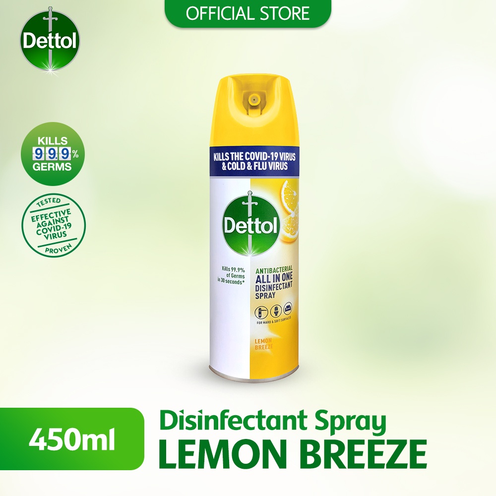 Dettol Disinfectant Spray Lemon Breeze 450ml | Shopee Malaysia