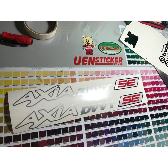 STICKER KERETA PINTU BELAKANG UNTUK PERODUA AXIA AXIA DVVT SE | Shopee ...