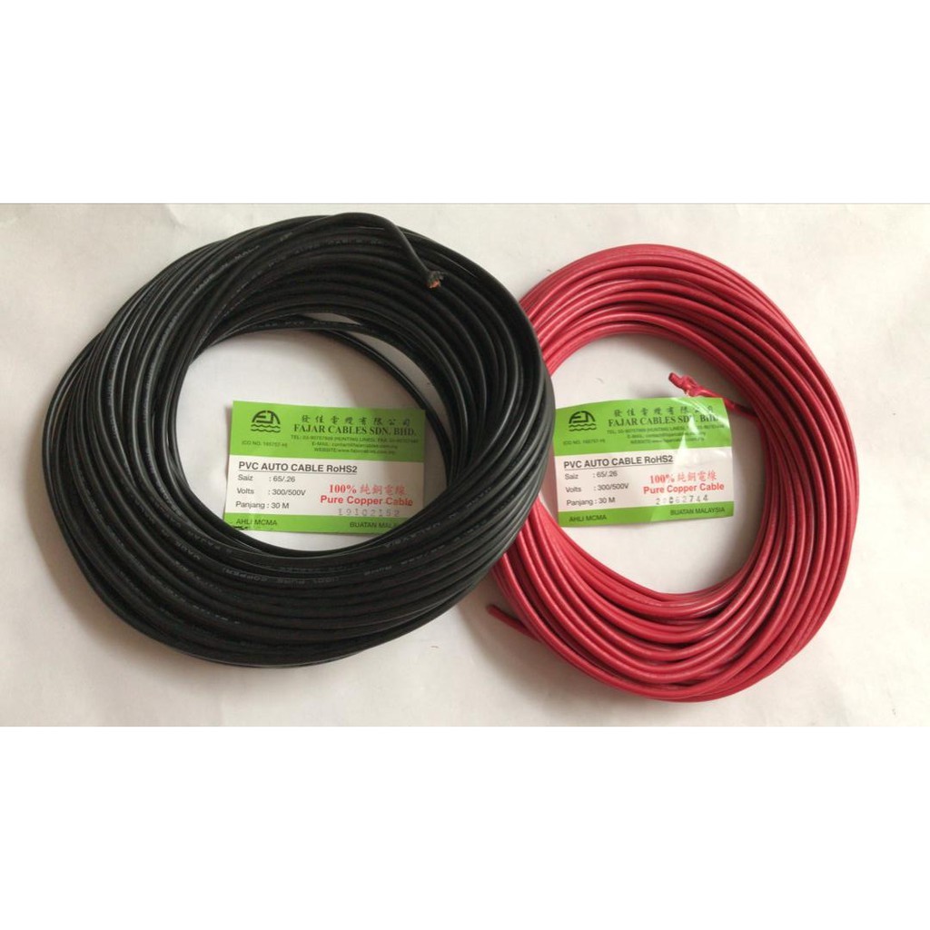 Fajar PVC Auto Cable RoHS2 65/0.26 | Shopee Malaysia