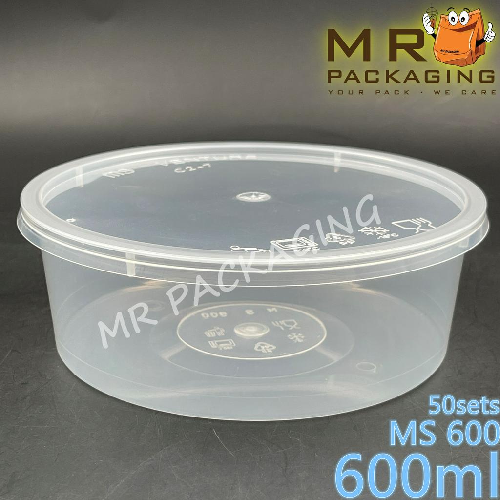 MS 600 Microwaveable Round Container [ 50sets± ] 600 ml / 21 oz - Bekas Bulat - MS VENTURE MS600 ...