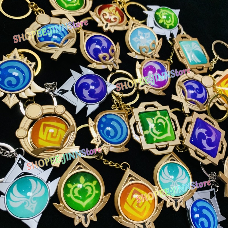 Keychain Sumeru Genshin Impact 7 Element Vision Mondstadt Liyue Inazuma ...