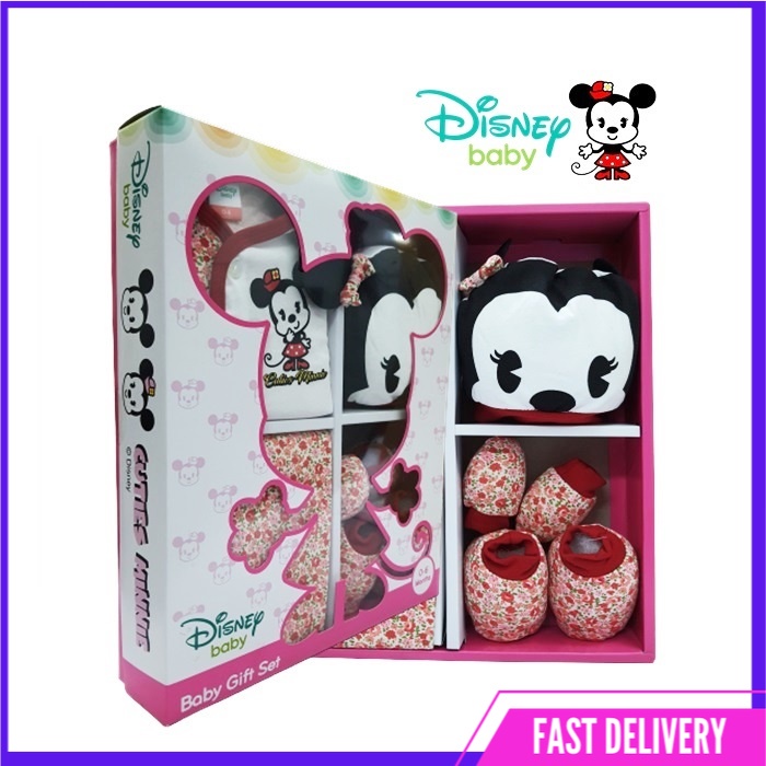 (001) Disney Baby New Cuties Minnie 5 pieces Gift Set Hamper/ Set ...
