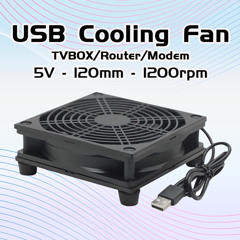 120mm USB 5V Cooling Fan External Cooler Stand for Router/Modem/TV Box ...