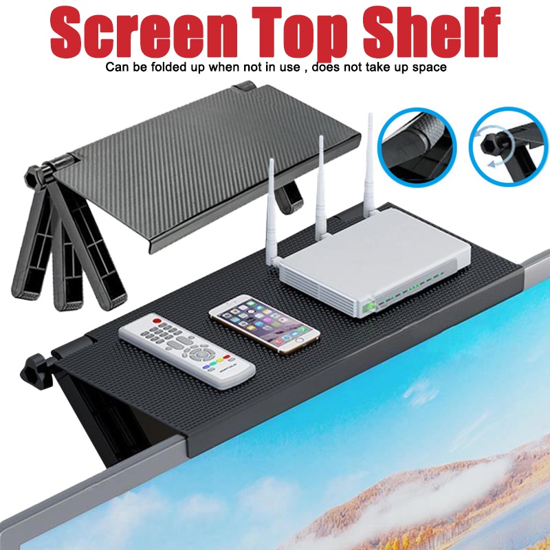 Adjustable Screen TV Top Shelf Rack Holder Modem Router Storage Bracket ...