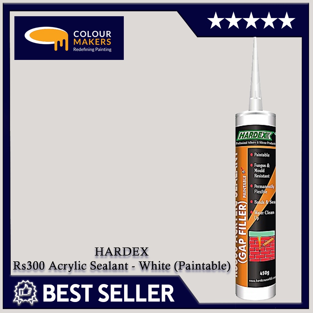 Hardex Rs300 Acrylic Sealant - White (Paintable) | Shopee Malaysia