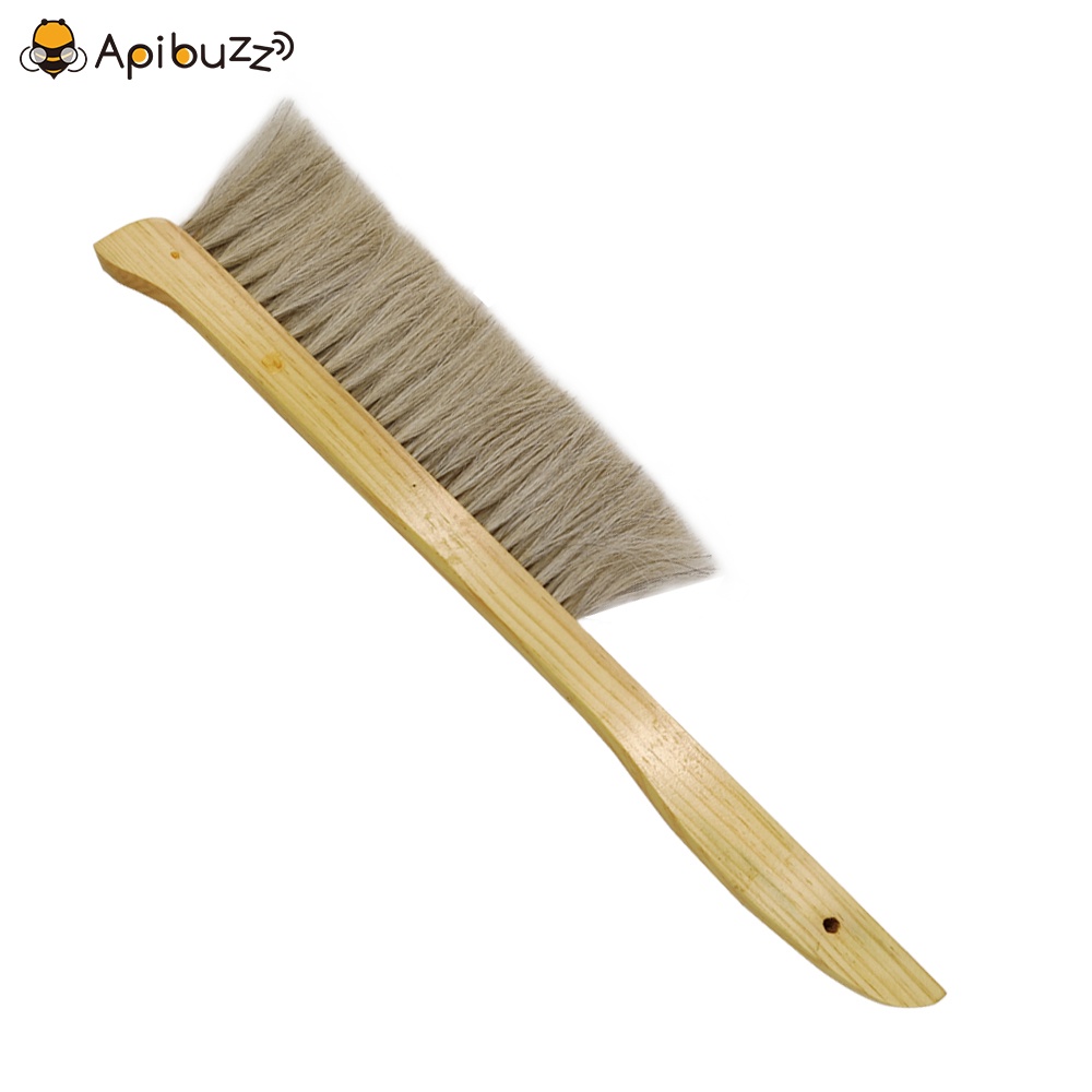 Double-Row Horse Hair Bee Brush with Wooden Handle Bee Sweeping Brush ...