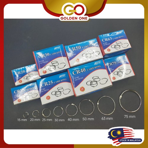 ASTAR Card Ring Paper Book Rings Binding Ring Binder Ring Key Ring ...