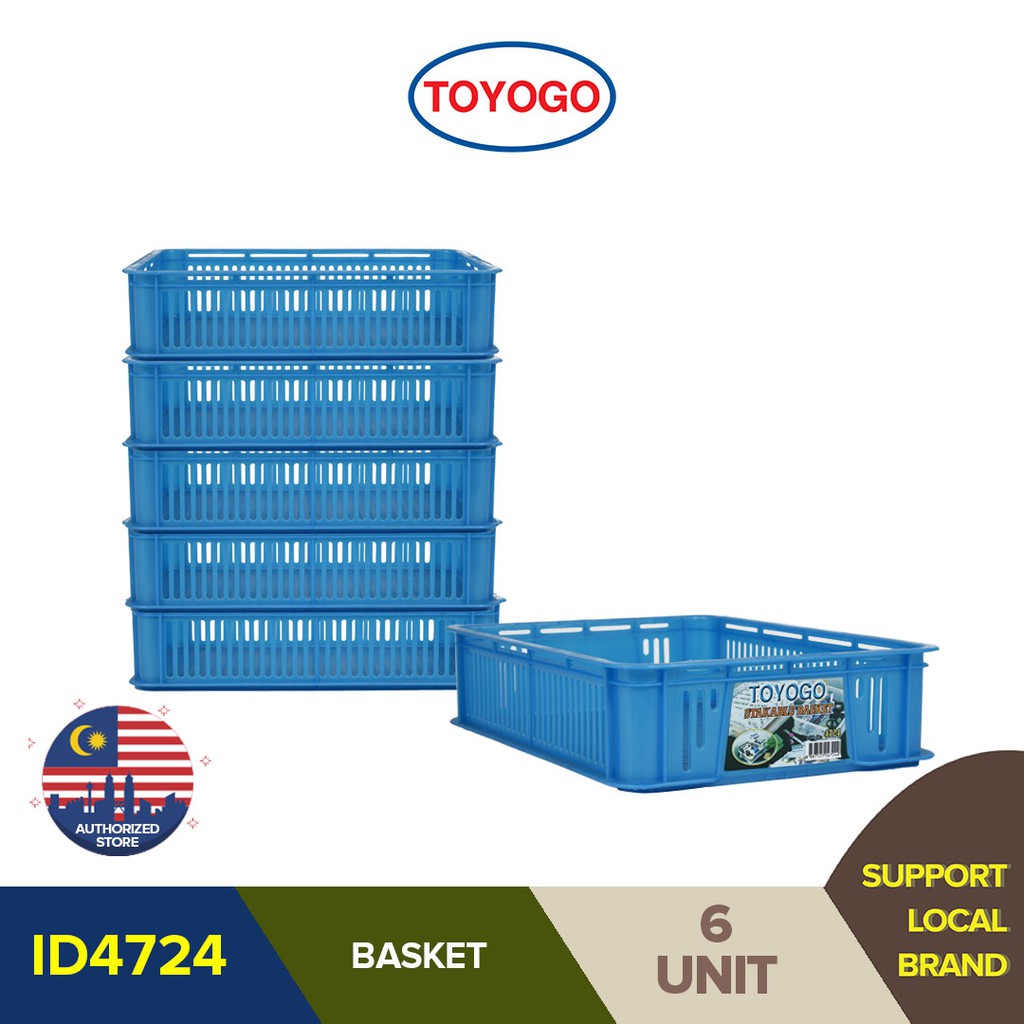 TOYOGO Multi Purpose Stackable Basket 4724 [6 units/24 units] | Shopee ...