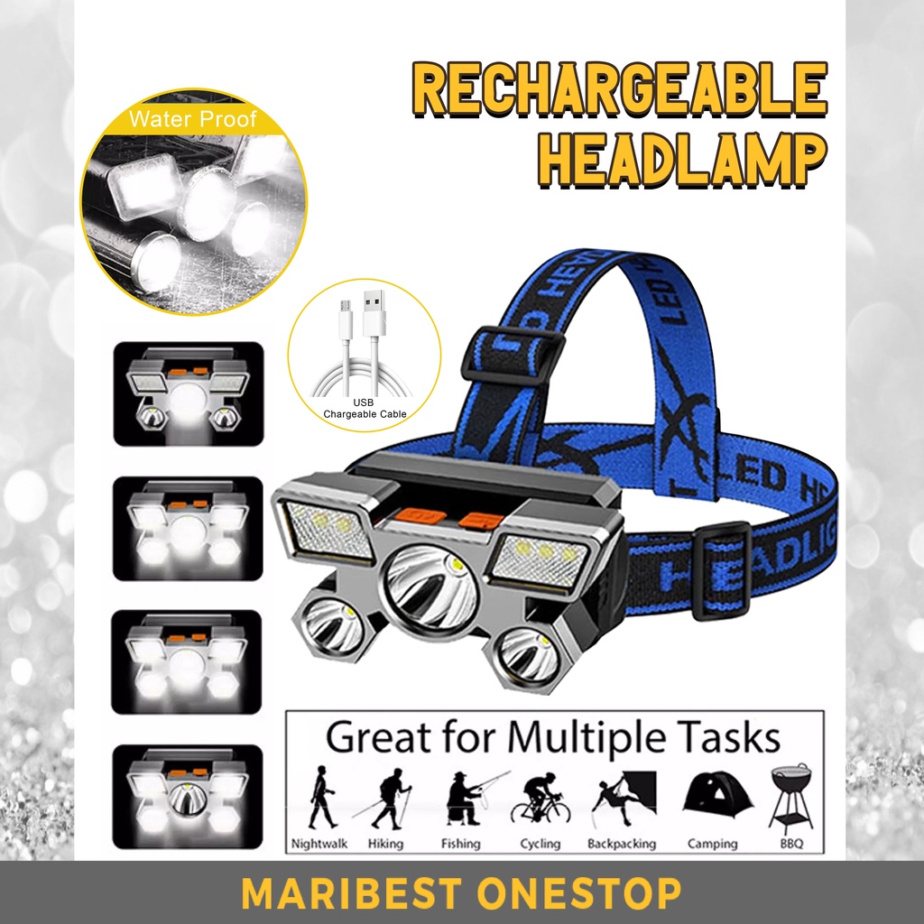 Outdoor Camping Headlamp Strong Light Super Bright Headlight Camping ...
