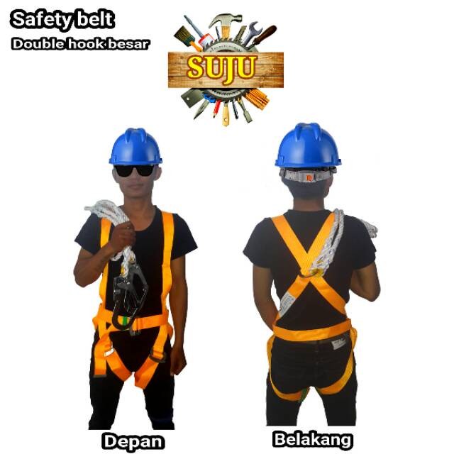 Safety belt full body harness double hook Big | Shopee Malaysia