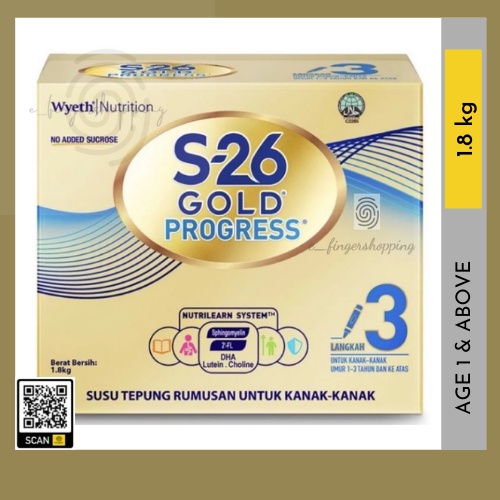 Wyeth S26 Gold Progress Step 3 Milk Powder Formula 1 Year & Above Susu Tepung Rumusan Bayi Exp ...