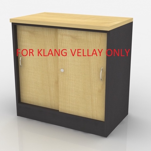 LOW SLIDING DOOR CABINET | RAK BUKU | RAK PEJABAT (FREE DELIVERY FOR ...