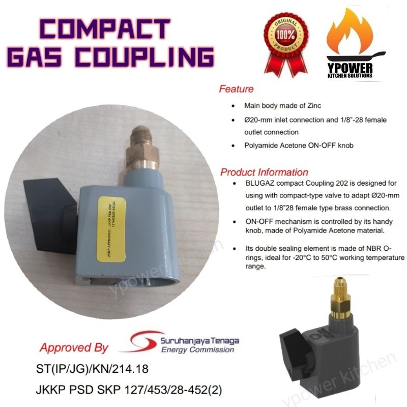 GAS COUPLING/LPG GAS COMPACT COUPLING APPROVED BY ST&JKKP | Shopee Malaysia