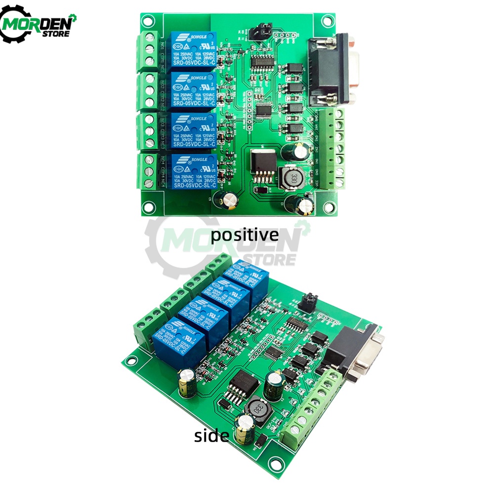 DC7-24V Modbus RTU Four Channel Relay Module RS232/TTL UART Relays Power Supply For Home ...