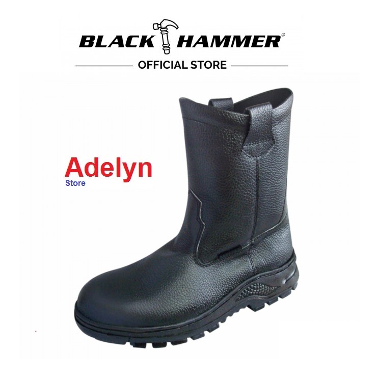 BLACK HAMMER ORIGINAL BH-2334 AD1 SAFETY BOOT HIGH CUT GENUINE LEATHER ...