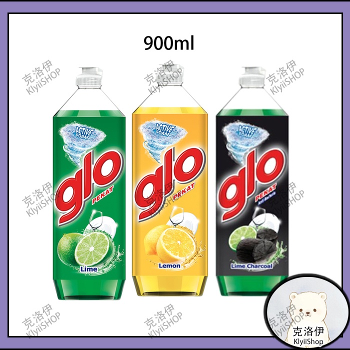 Klyii🎈Glo Active Foam 900ml Sabun Pencuci Pinggan Lemon Lime ...