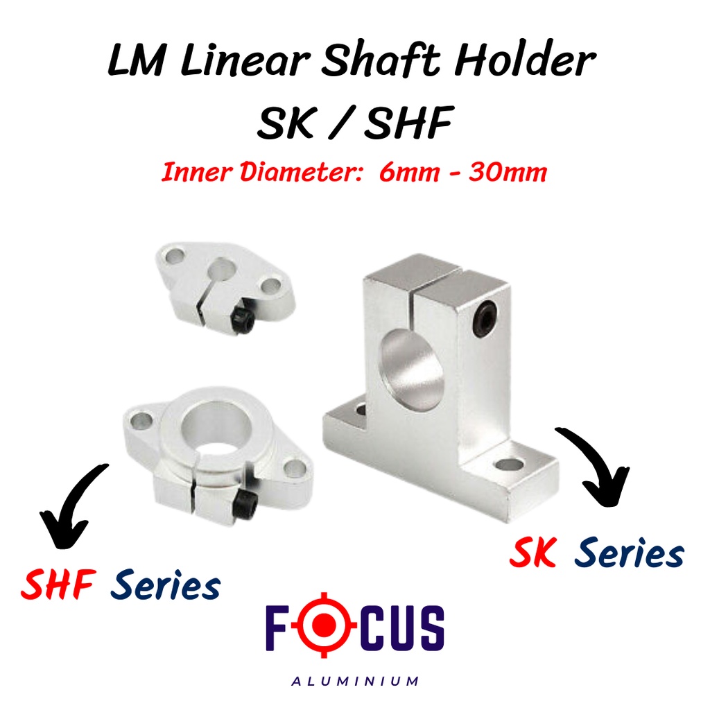 🇲🇾 SK SHF SH A Series Flange Slit LM Linear Bearing Shaft Support ...