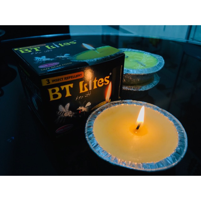 BT-Lites Anglo Wax, 3x Insect Repellant Candle, Citronella Candle ...