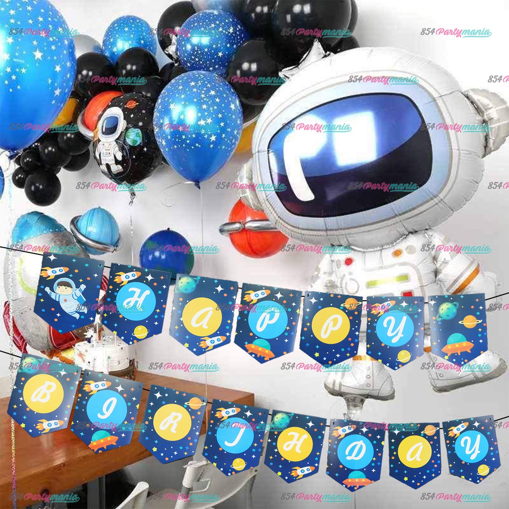 Outer Space Birthday Banner, Outer Space Birthday Party Planet, Rocket ...