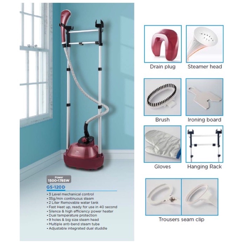 🔥Fast Ship🔥 Philips Stand Garment Steamer Iron Seterika Wap Berdiri ...