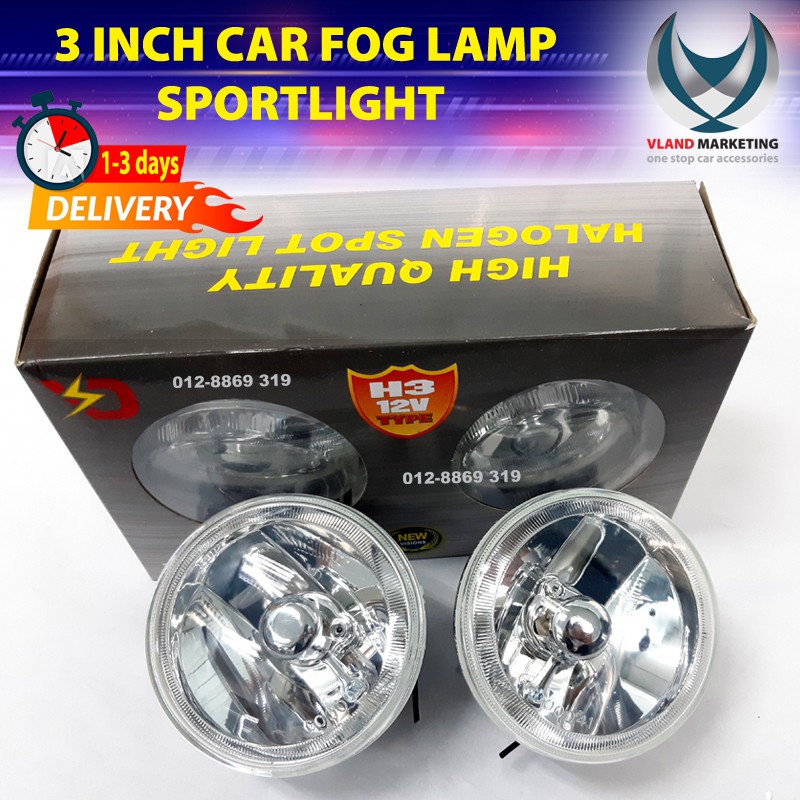 4 inchi / 3 inchi Car Foglamp CLEAR Fog Lamp Spot Light Lamp (2Pcs ...