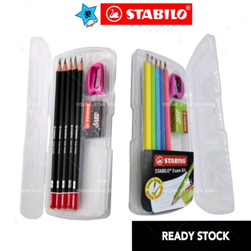 STABILO Exam Kit Pencil Set with Pencil Box | Shopee Malaysia