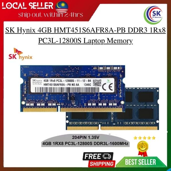 SK Hynix 4GB HMT451S6AFR8A-PB DDR3 1Rx8 PC3L-12800S Laptop Memory[REFUBRISH] | Shopee Malaysia