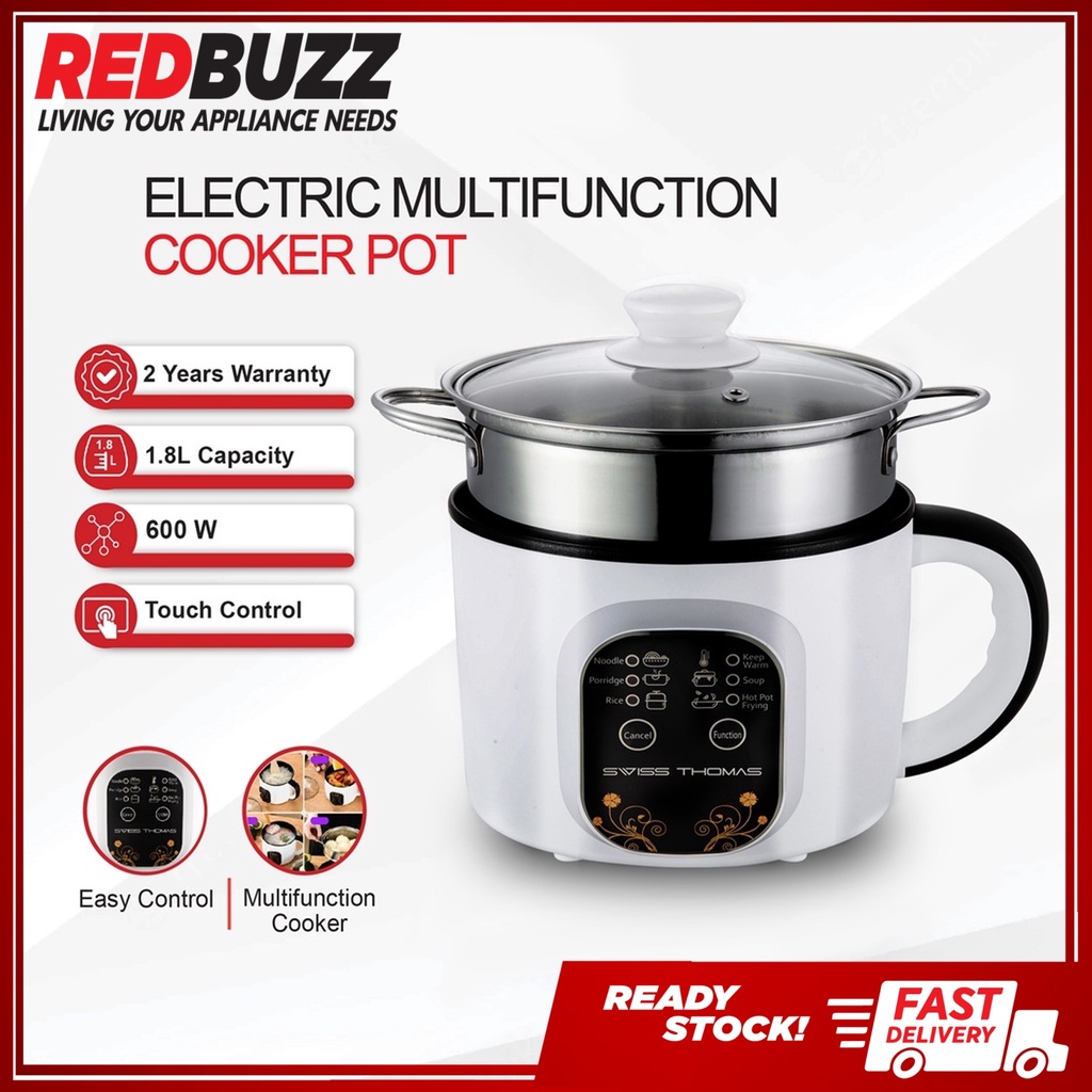 REDBUZZ 6 Program Cooking Pot Electric Multifunction Non Stick Rice ...