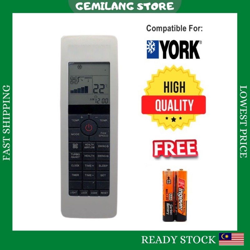 Aircond York Remote Control YK-006 Air Conditioner | Shopee Malaysia