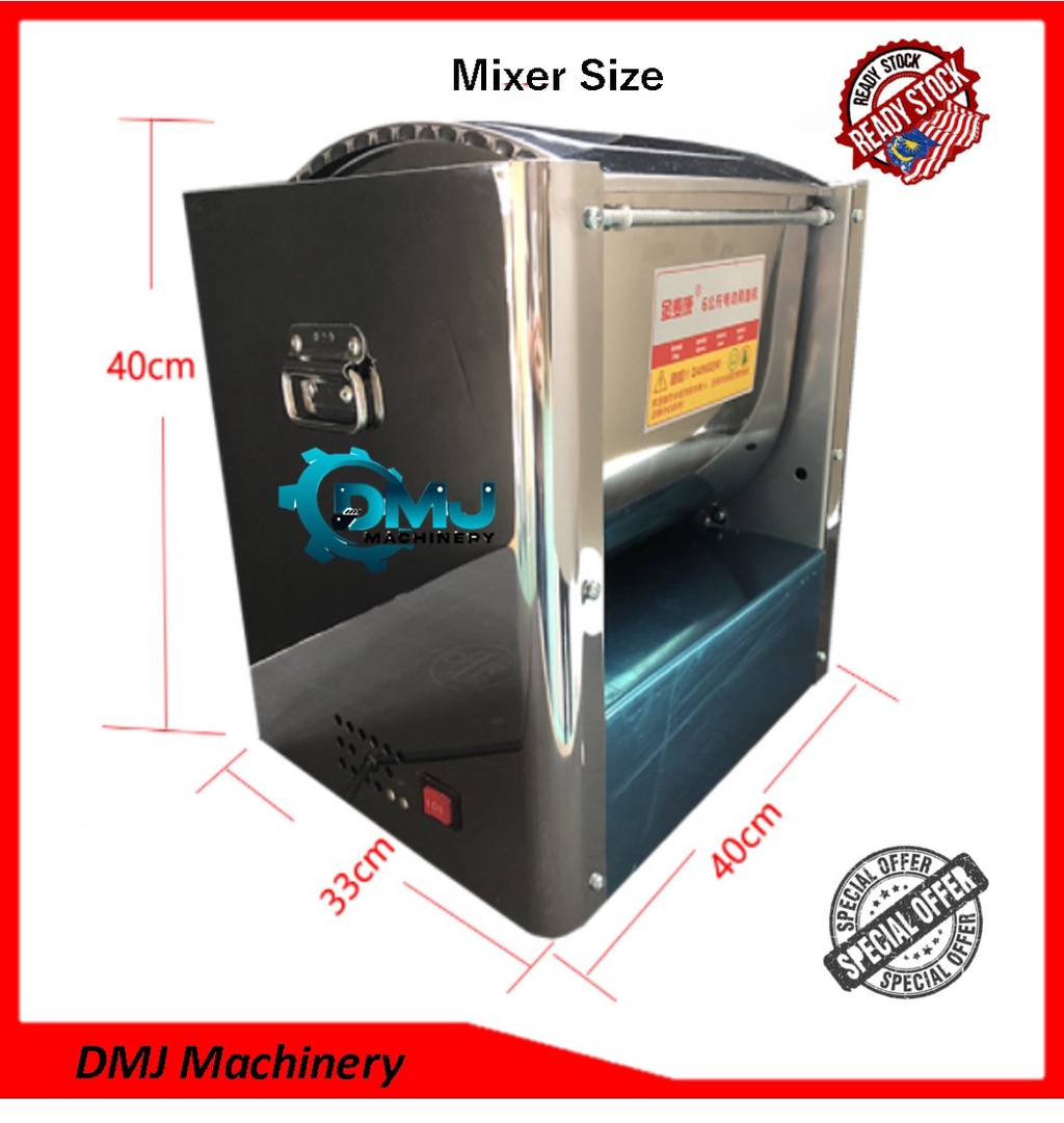 Mesin Pengadun Menguli Tepung Roti, Roti canai Mixer machine 3kg/6Kg ...