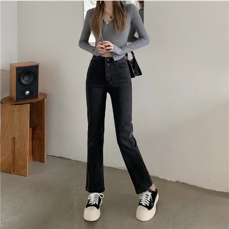 Jean Down Two Buttons With Real Photos | Shopee Malaysia