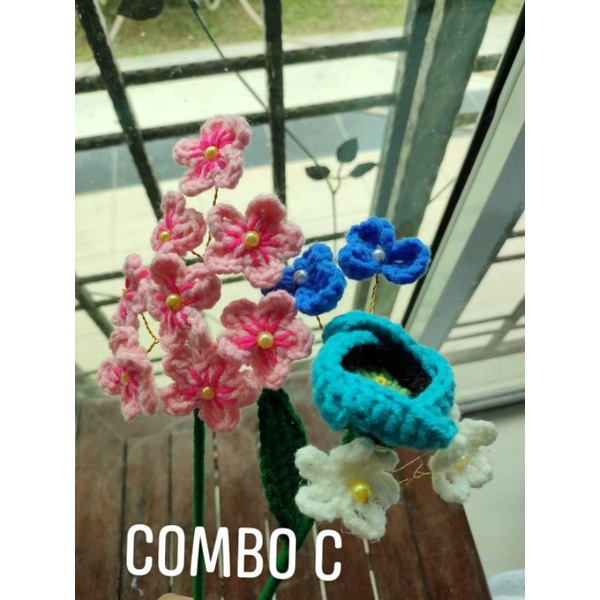 crochet flower, bunga kait handmade | Shopee Malaysia
