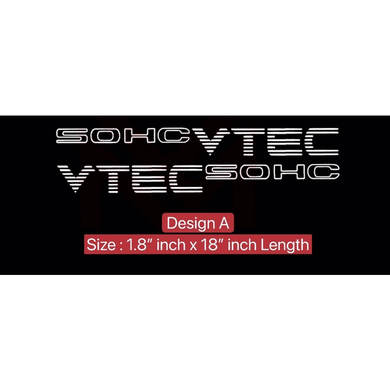 (Ready Stock) S734# 2pc HONDA I VTEC SOHC Car vinyl Decals Sticker ...