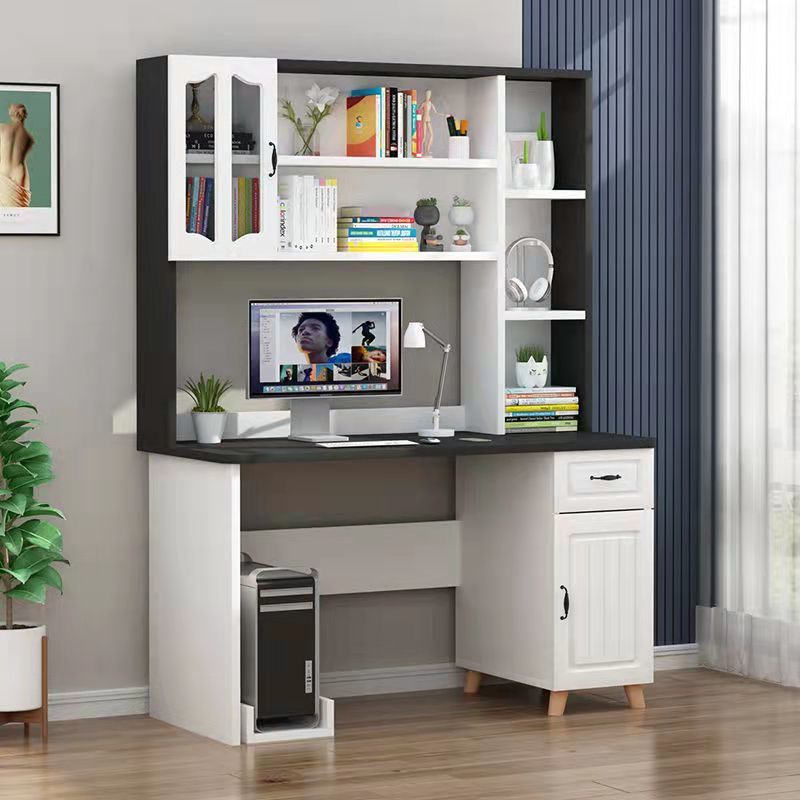 Computer desk with bookshelf home bedroom desk student study desk desk ...